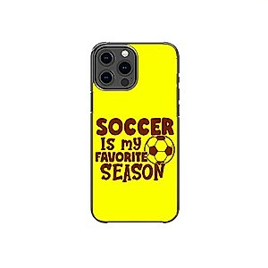 Soccer Is My Favorite Season Sarcastic Funny Pattern Art Design Anti-Fall and Shockproof Gift iPhone case (iPhone XR)