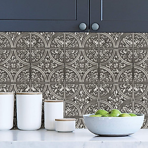 InHome NH2986 Chelsea SSilver Peel & Stick Tin Tiles, Metallic