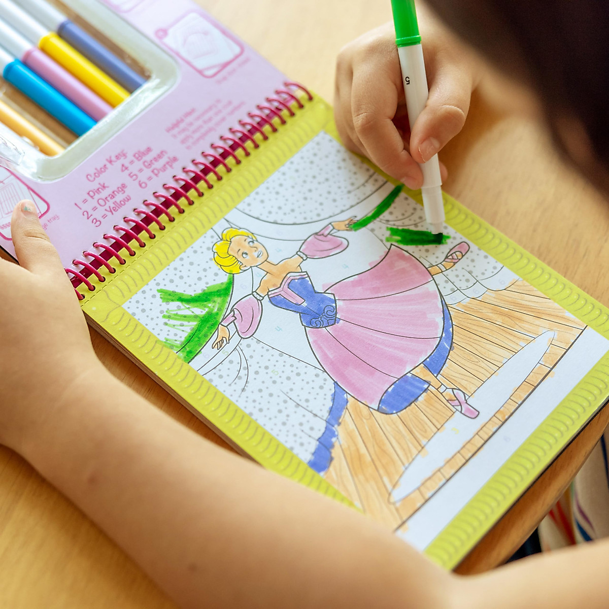 Melissa & Doug On the Go Color by Numbers Kids' Design Board - Unicorns, Ballet, Kittens, and More - Party Favors, Stocking Stuffers, Travel Toys, Coloring Books For Kids Ages 5+