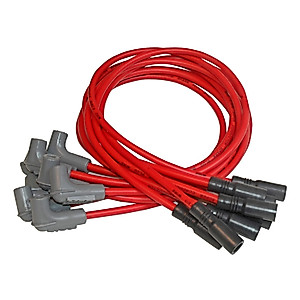 MSD SUPER CONDUCTOR SPARK PLUG WIRE SET For use on Chevy® LT1 Camaro®, 93-'96 engines, Red jacket
