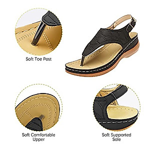 SAZZLE Wellmesi Sandals,Orthotic Sandals for Women Leather Orthopedic Arch Support Sandals Diabetic Walking Sandals (ArmyGreen,40)