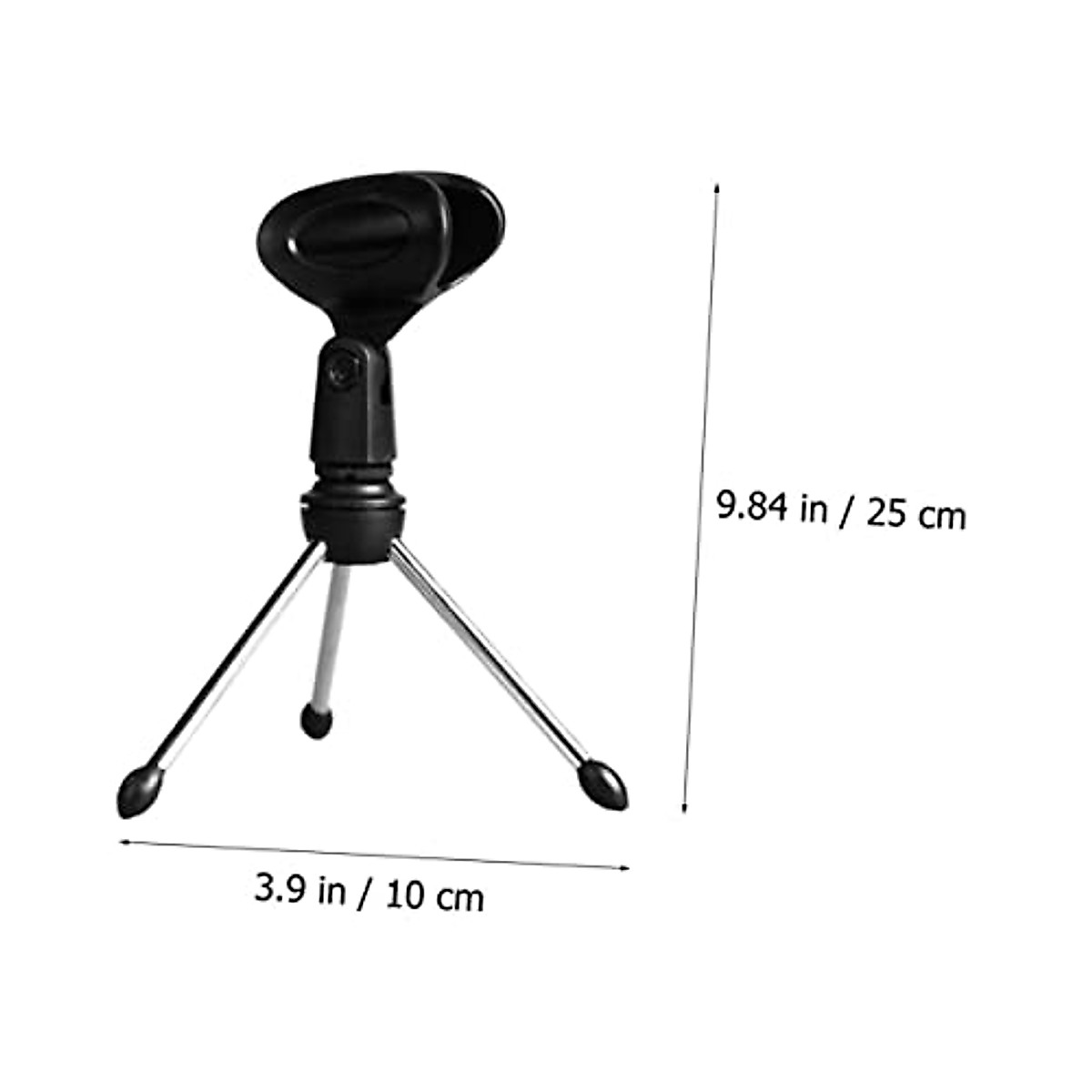Mikinona 2pcs microphone stand microphone tripod mic holder bracket desk mic table mic stand microphone support mic bracket tabletop tripod microphone mount plastic desktop selfie stand
