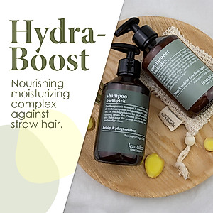 Hair care Set Rosemary Ginger by Jean&Len, Contains Shampoo, Conditioner + Treatment for bright & healthy hair, with natural ingredients, vegan, 5 Fl. Oz.