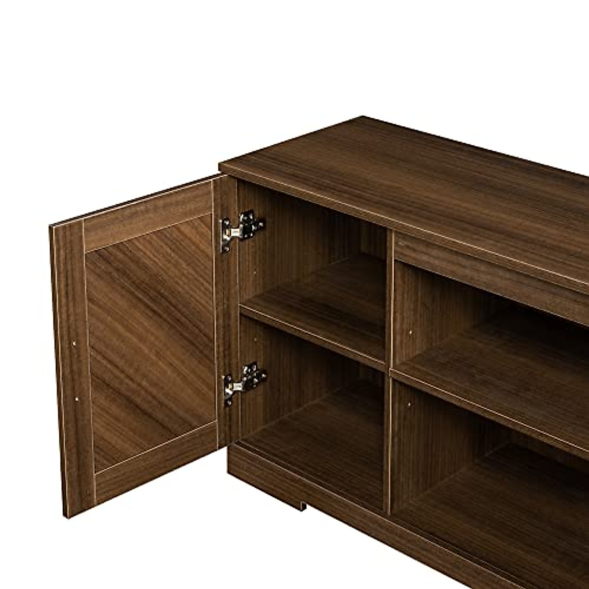 ZINUS Bennett TV Stand for TVs up to 65”, Farmhouse Style Entertainment Center, TV Stand with Storage, Living Room or Bedroom Furniture, Brown