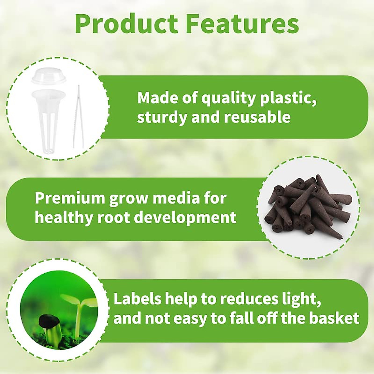 121 Pcs Seed Pod Kit for AeroGarden, Hydroponics Garden Accessories for Hydroponic Growing System, Grow Anything Kit with 30 Grow Sponges, 30 Grow Baskets, 30 Pod Labels, 30 Grow Domes, 1 Tweezer