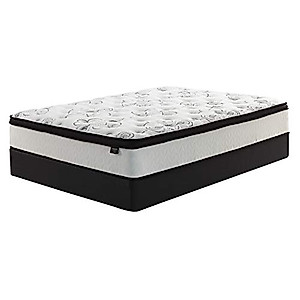 Signature Design by Ashley California King Size Chime 12 Inch Medium Firm Hybrid Mattress with Cooling Gel Memory Foam