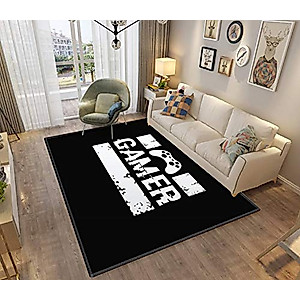 Gamer Video Game Player Gaming Area Rugs Non-Slip Floor Mat Doormats Home Runner Rug Carpet for Bedroom Indoor Outdoor Kids Play Mat Nursery Throw Rugs Yoga Mat