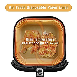 SIUDANGKA Air Fryer Disposable Paper Liner for COSORI Air Fryer, 100 Pcs Non-Stick Parchment Liners Compatible with COSORI CP150-AF COSORI Pro Air Fryer Oven Combo