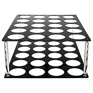 Vinyl Roll Storage Rack 20 Holes Acrylic Vinyl Rolls Holder Organizer Display Storage Stand for Art Craft Paper Room Decor (Aperture 2 Inch)