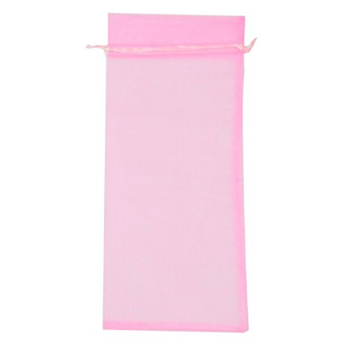 Wuligirl 20pcs Drawstring Organza Wine Bottle Bag 5.5 by 14.5 Inch Pink Wrapping Gift Bags Baby Shower Wedding Favors Party Charcoal Reusable Pouches Package Bags(20pcs Pink)