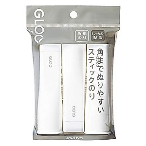 Kokuyo Gloo Square Glue Stick, Firm Stick, Middle Size, Pack of 3, Japan Import (TA-G302-3P)