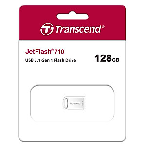 Transcend 128GB JetFlash 710 USB 3.1/3.0 Flash Drive (TS128GJF710S), Sliver