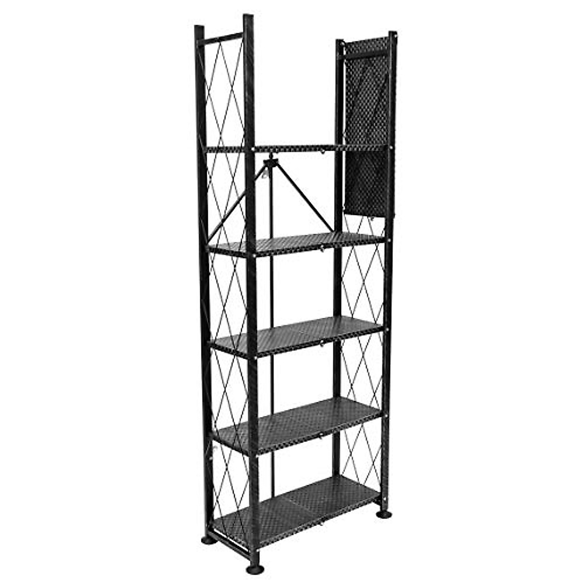 Origami RB-OTM-BLA Bookshelf, Stamped Shelving, Black