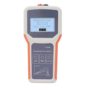 Multimeter, Upgraded LCD Solar Panel Multimeter Multifunctional LCD Solar PV Panel MPPT Tester with Backlight for Photovoltaic Panel for Measuring Voltage, Current, Resistance, Tests Live Wire