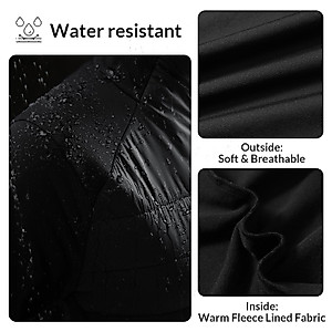 BALEAF Women's Running Winter Jacket Water Resistant Windproof Lightweight Puffer Coat Fall Cold Weather Hiking Golf Casual with Zip Pockets Black M