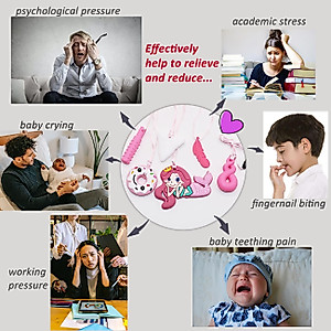 Chew Necklaces for Sensory Kids Adults, 6 Pack Silicone Sensory Chew Toys for Autistic Children with ADHD/SPD/Autism/Anxiety, Pink Chewy Necklace Stim Toy for Teething Chewing Biting Fidgeting