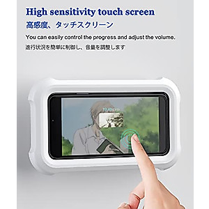 Waterproof Shower Phone Holder with 360° Rotation, Angle Adjustable, Wall Mounted Phone Holder for Bathroom Mirror Bathtub Kitchen, Up to 6.8 Inch (2022 Upgraded)