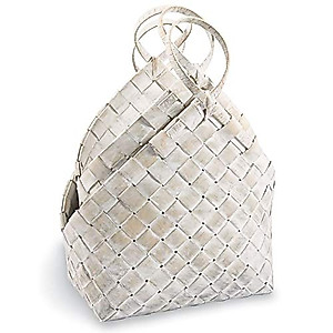 Mud Pie Woven Wood Weave Baskets, 2 Piece Set