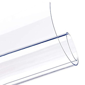 Clear PVC Desk Chair Mat Transparent Plastic Runner Rug, Office Chair Mat for Hard Wood Floors Clear Rectangle PVC Floor Mat Protector Thick 1mm,60/70/80/90/100cm wide,Non Slip Transparent Protector C