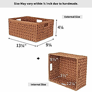 GRANNY SAYS Bundle of 1-Pack Jumbo Woven Storage Baskets & 2-Pack Small Shelf Storage Baskets