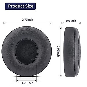 Damex Updated Thickened Solo Wireless 2/3 Replacement Ear Pads,earpads for Beats Solo 2/3 Wireless Headphone (Black)