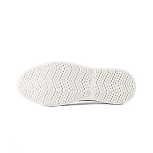 VILOCY Men's Dress Sneakers Oxfords Casual Business Shoes Lace Up Lightweight Walking Knit Mesh Fashion Sneakers White,EU44