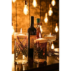 TB Decoration Scented Floating Candles 3 Inch for Centerpieces Water Candles Vanilla scented Set of 12 for Wedding Outdoor Events |Up to 11 Hour| Pool Romantic Dinner Party ceremony (Vanilla)