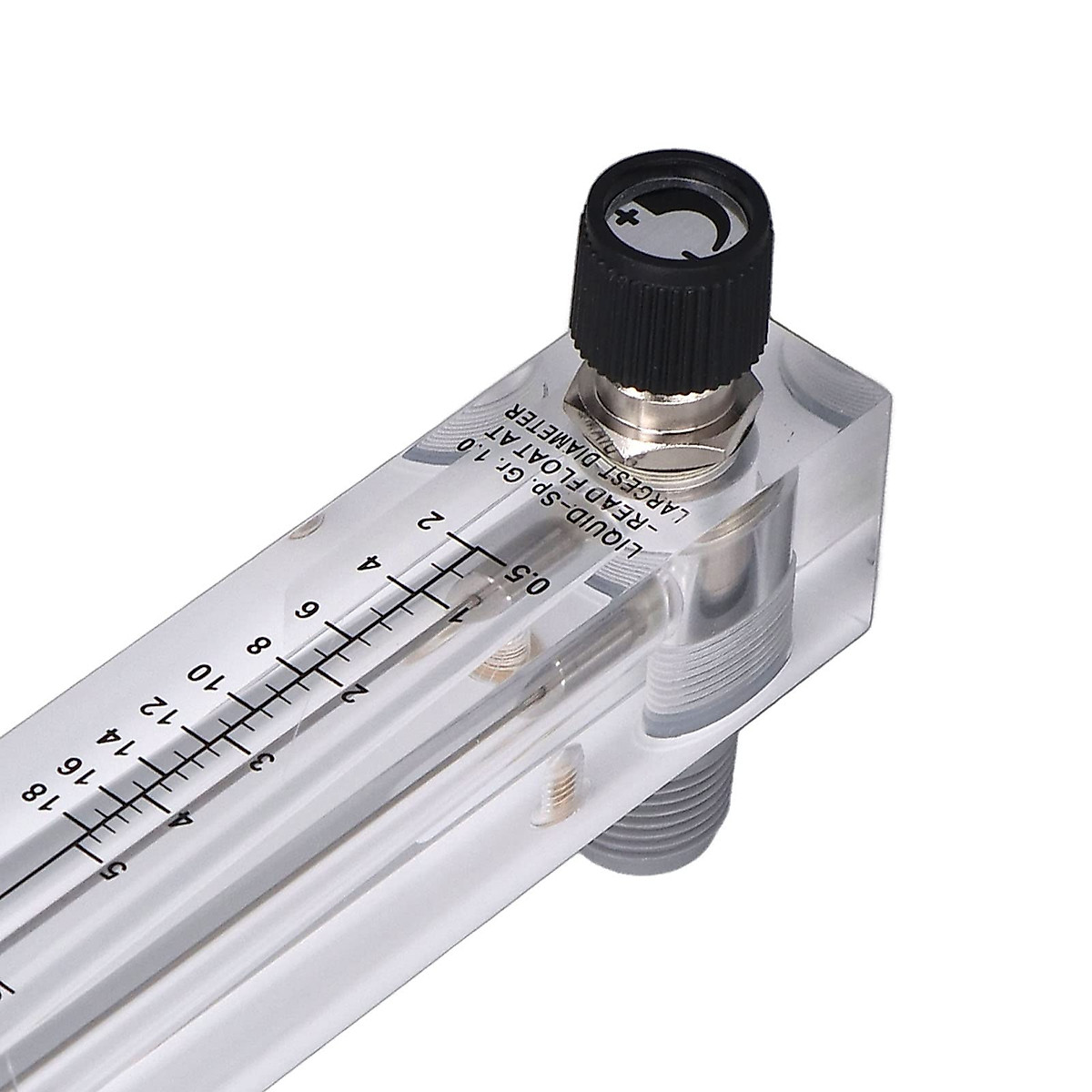 Turbine Flow Meter Flowmeter, Acrylic Transparent Liquid Flowmeter Panel, Counter Oil Fuel Flowmeter, Adjustable Fluid Flow Meter for Measure Kerosene Gasoline, 0.5-5GPM