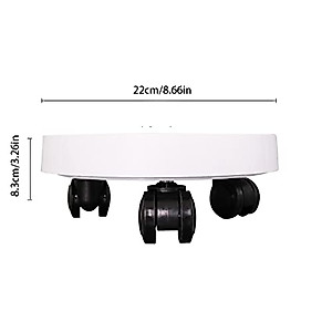 Plant Caddy Plants Mobile Base Plant Caddy Plant Tray on Wheels Plant Pot Base Can be Used in Office, Living Room, Balcony, Patio or Garden Flowerpot Tray (Color : Gray, Size : 22cm)