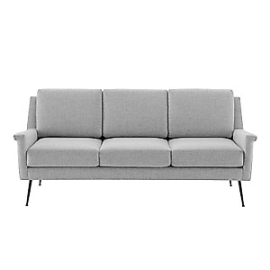 Modway Chesapeake Upholstered Fabric, Sofa, Black Light Gray