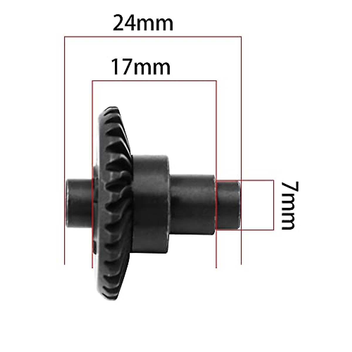 Heavy Duty Bevel Gear Set, Helical Overdrive Gear 24/8T 27/8T 30/8T 33/8T Reverse Gear for 1/10 RC Crawler SCX10 II AR44/45 Capra Axle (8T-30T Reverse)