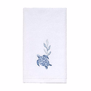 Avanti Linens - Fingertip Towel, Soft & Absorbent Cotton Towel (Caicos Collection), Optic White