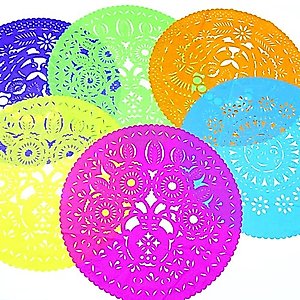Mexican Place mats, 6 Pack, Fiesta Decorations, 23 Inches, Mexico Wedding, Mexican Papel Picado, Mexican Fiesta, Quinceañera, RG6