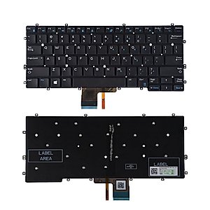 SUNMALL Replacement Keyboard Compatible with Dell Latitude 13 7370 E7370 with Backlit Latop Keyboard