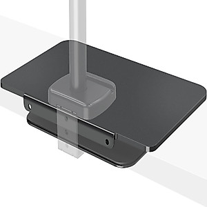MOUNTUP Monitor Mount Reinforcement for Tempered Glass Desk, Monitor Arm Plate, Steel Bracket for Thin and Most Fragile Table, for Desk C Clamp Installation of Monitor Stand