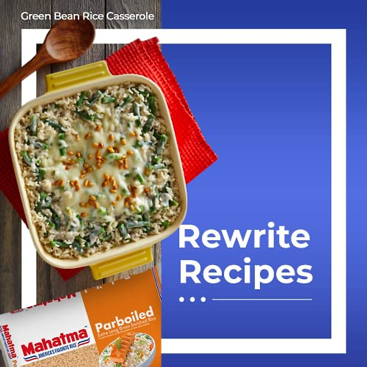 Mahatma Extra Long Grain Enriched Parboiled Rice/Gold Rice, Extra Long Grain Rice Bulk Bag, 32-Ounce Rice Bag