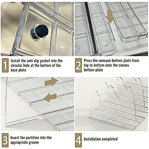 Adjustable Shelf Dividers for Closet Organization,10 Panels Shelf Dividers for Wood Shelves Clear Purse Handbag Clothes Panels Organizers and Storage for Bedroom, Kitchen, Office, Cabinets, Bathroom