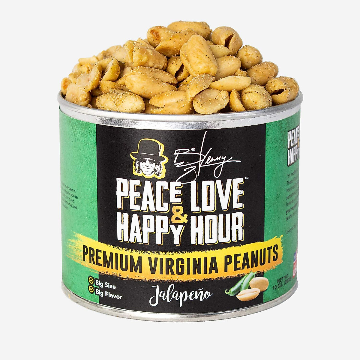 Jalapeno Premium Virginia Peanuts, 10 oz can