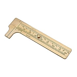 Brass Mini Vernier Caliper Sliding Gauge Vernier Caliper Double Scales mm/inch Ruler Measuring Tool for Jewellery Measurement 80mm/100mm (Double Scale 80mm)