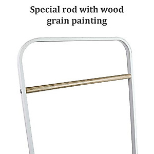 JEFEE Garment Rack Hang Clothes Rack Simple Garment Rack for Garment Storage Display, Heavy Duty Metal Clothes Rack, Hang Clothes Rack Covers a Small Area, Simple and Fashionable, White