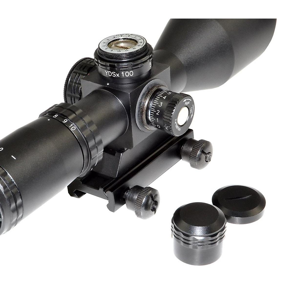 Eastvale 2.5-10X40 Compact Rifle Scope with Illuminated Red, Green, Blue Mil-Dot Reticle Including Quick Detach Picatinny Mount