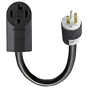 Universal EV Electric Car Charger Adapter 220/250V Cable 6-20P 3-Pin Male Plug To 14-30R 4-Pin Female Receptacle Outlet, Level 1 & 2 Vehicle Charging Converter Connector Cord NEMA EVSE FX804EV