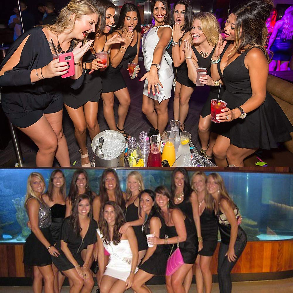 Bridal Shower Bachelorette Party Satin Sash Set:1 Bride to Be Sash, 8 Bridesmaid Sash, 9 Pcs Bride Tribe Wedding Decorations Kit for Hen Party, Engagement Party Favors & Supplies