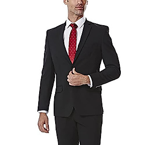 J.M. Haggar Men's Premium Performance Stretch Slim Fit Separates-Pants, Black Suit Jacket, 40S