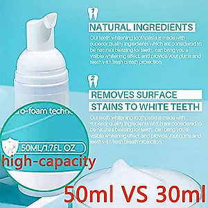 50ml*2pcs Toothpaste Foam Mouthwash, Ultra-Fine Mousse Mouthwash Foam Toothpaste, 24-Hr Micro-Mouthwash Foam Technology Solve All Oral Problems