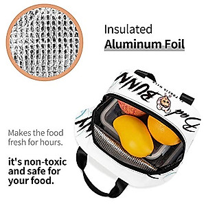 Bad Bu-nny Insulated Lunch Bags For Kids & Women Durable Reusable Leakproof Mens Lunch Box Lunch Tote Bag Cooler Bag Container Lunch Pail Bags For Work Picnic Sports Travel