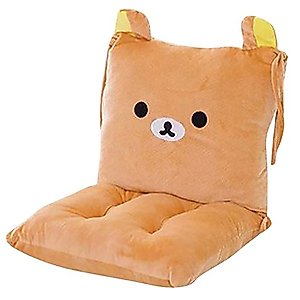 ChezMax Chair Cushion Plush Seat Cushion Back Cushion with Ties Thickened Desk Chair Pads Cartoon Waist Pillow Cushion Decor for Chair Car Office Patio Wheelchair Cartoon Bear