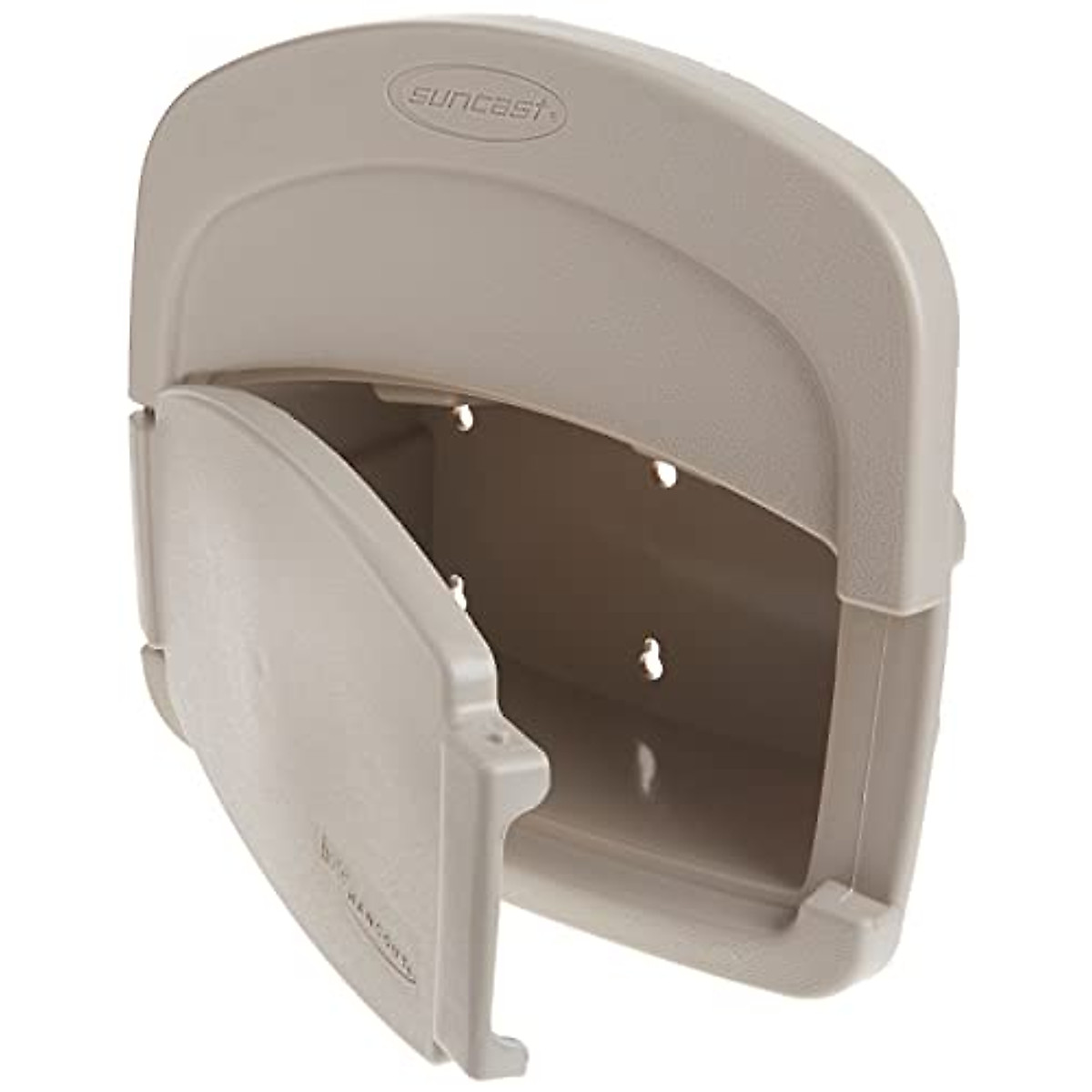 Suncast CPLDHH15000 Deluxe Garden Hangout with 150-Foot Capacity And Enclosed Storage Compartment, DHH150 Hose Hanger, No Size, Light Taupe