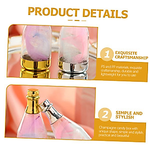Gadpiparty 20pcs box Favor Container Decorationbridal Birthdays Bottle Showerengagementanniversariesgolden Champagne Birthday Wedding for Weddings Plastic Shaped Candy Bottles Gold