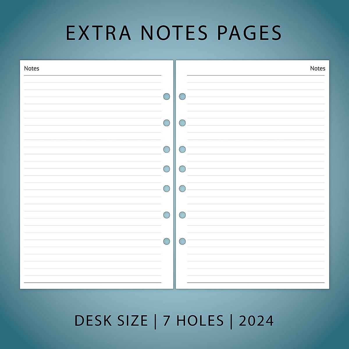 2024 Planner Refills, Weekly and Monthly Appointment Book Inserts, Tabbed, 7 Holes, Classic/Size 4